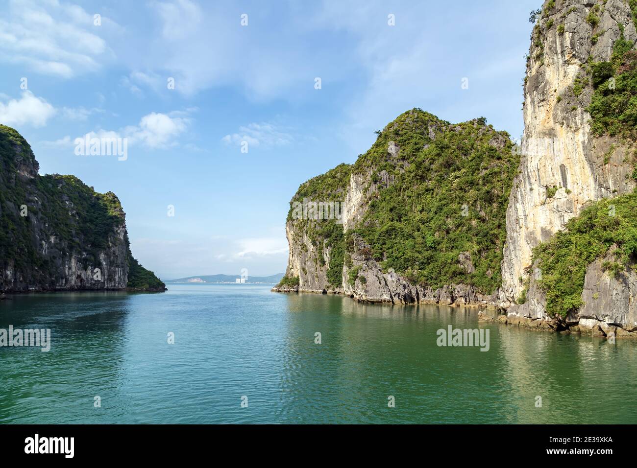 mountain limestone islands landscape in Ha Long Bay, Vietnam Stock ...