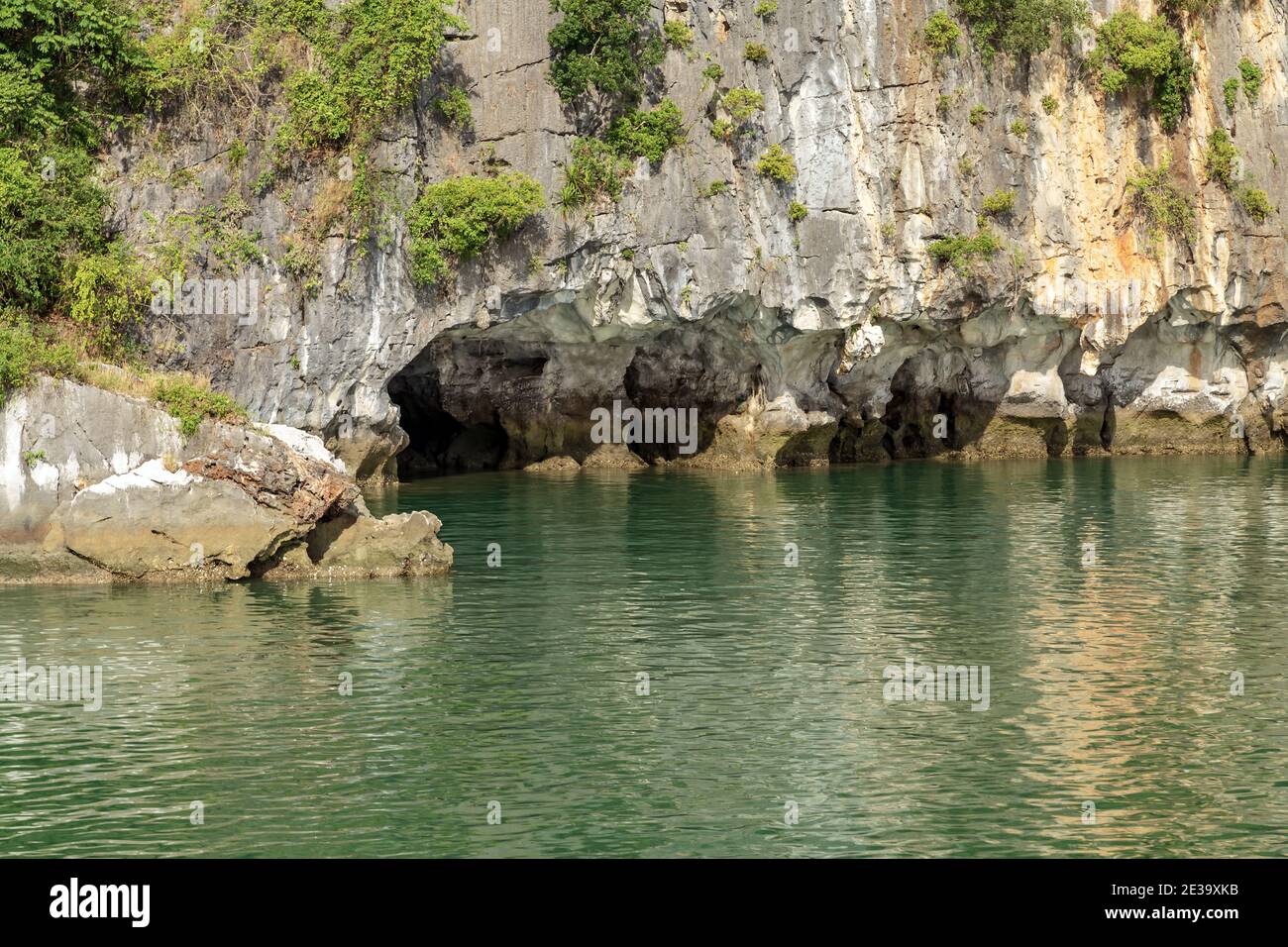 mountain limestone islands landscape in Ha Long Bay, Vietnam Stock ...