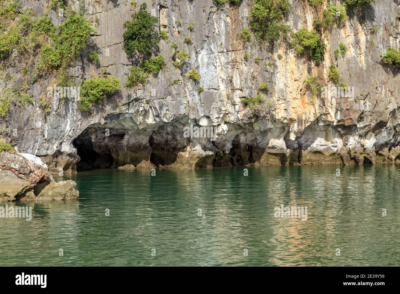 mountain limestone islands landscape in Ha Long Bay, Vietnam Stock ...