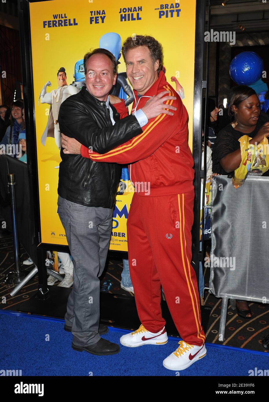 Will Ferrell (L) and Director Tom McGrath arriving for the premiere of ...