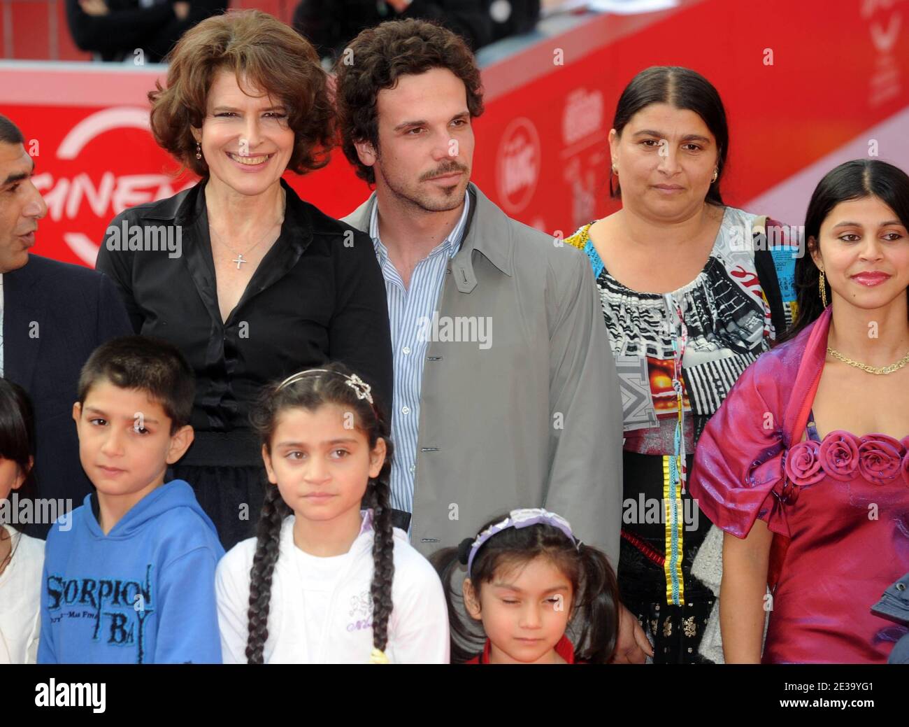 French director/actress Fanny Ardant and actor Francesco Montanari pose ...
