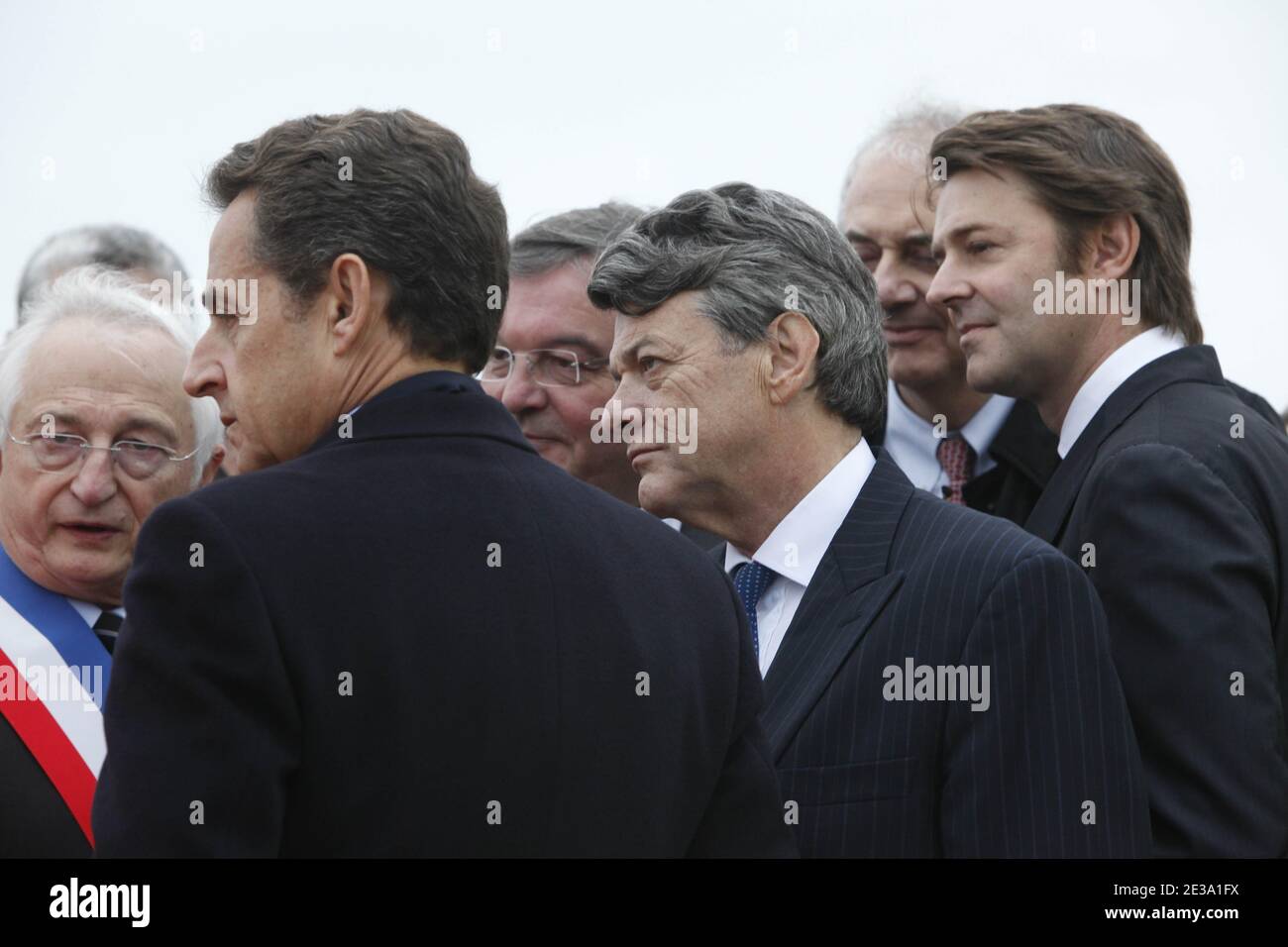 French President Nicolas Sarkozy accompanied by French Minister of ...