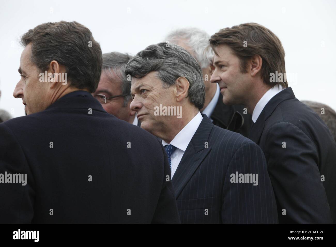 French President Nicolas Sarkozy accompanied by French Minister of ...