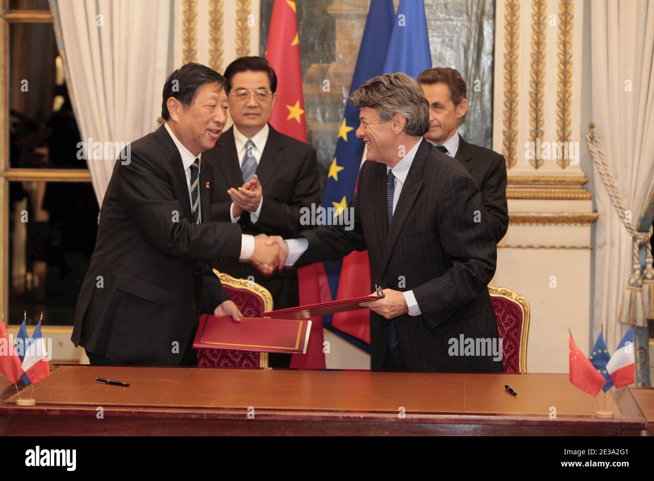French President Nicolas Sarkozy, Chinese President Hu Jintao, French ...