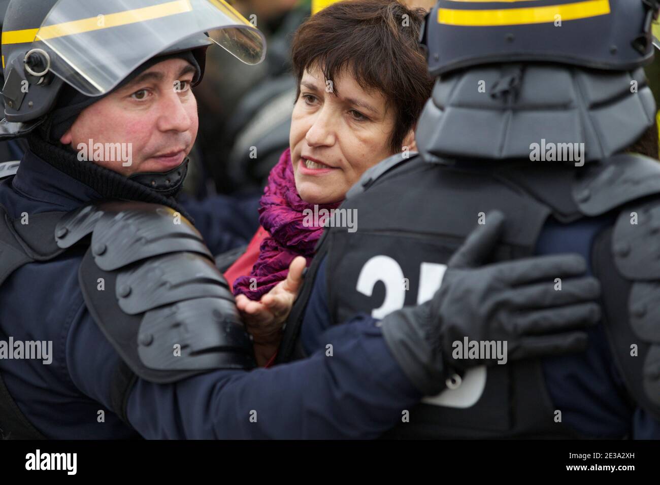 Anti-nuclear protesters demonstrate against the passage of the shipment ...