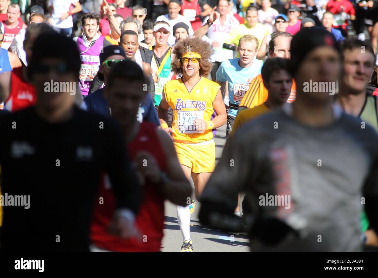 Runners in costume during the New York City Marathon in NEw York, NY ...