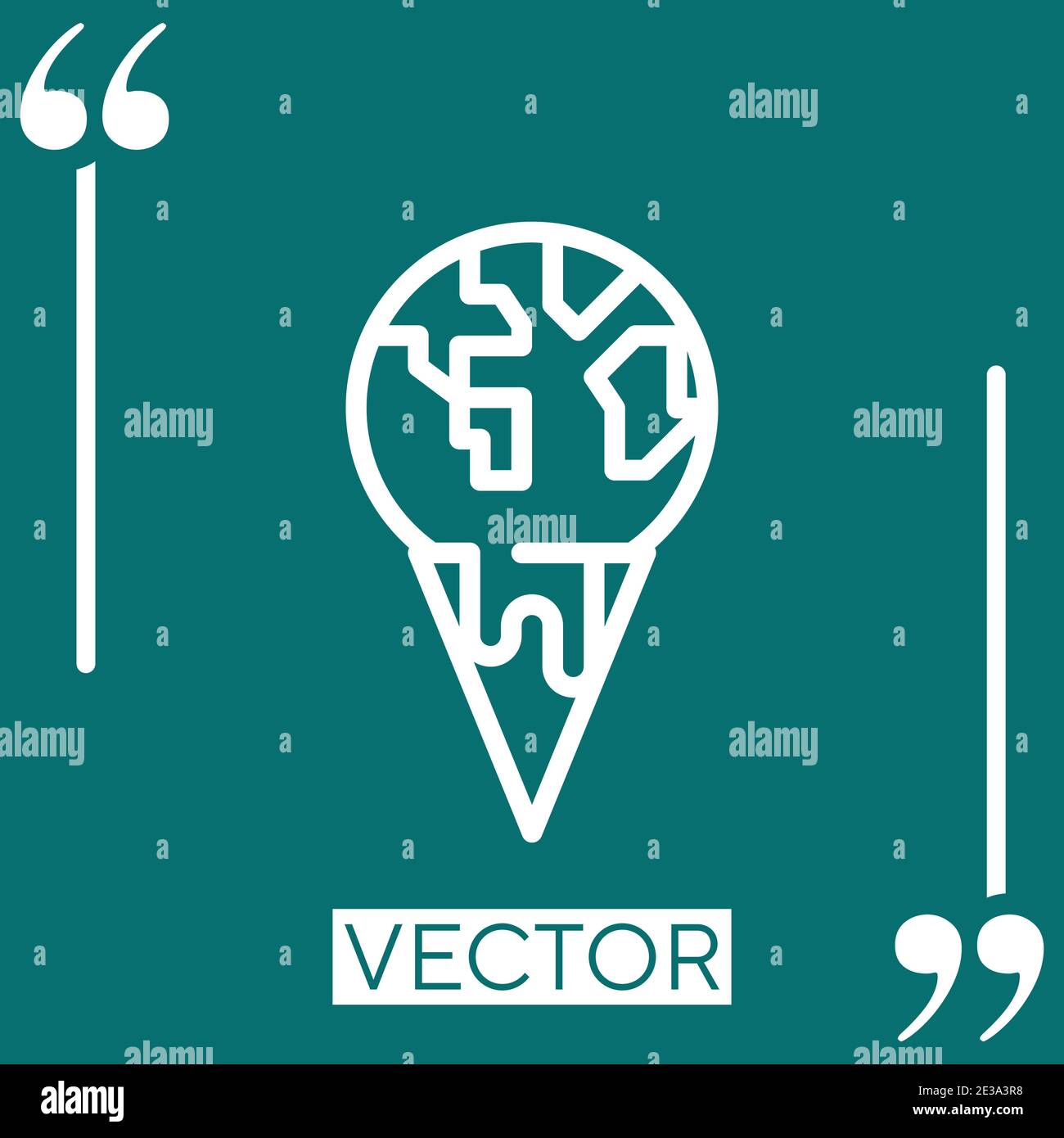 global warming vector icon Linear icon. Editable stroke line Stock ...