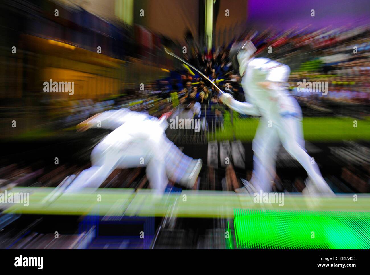 Illustration in the epee event at the Fencing World Championships at ...