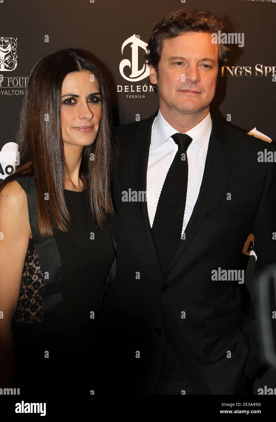Colin Firth and wife Livia Firth arriving for the premiere of 'The King ...