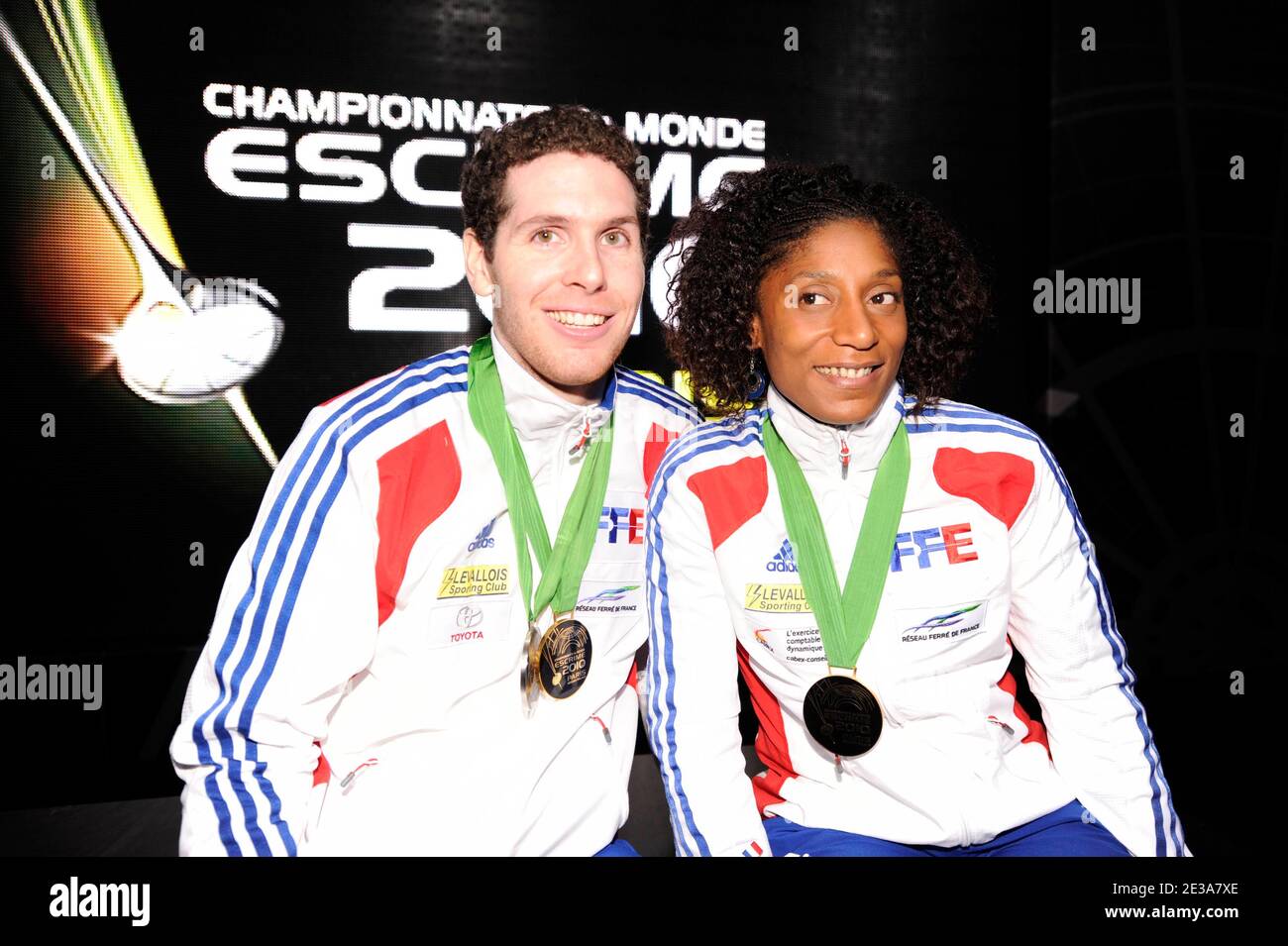 France's Gauthier Grumier and Maureen Nisima at the Fencing World ...