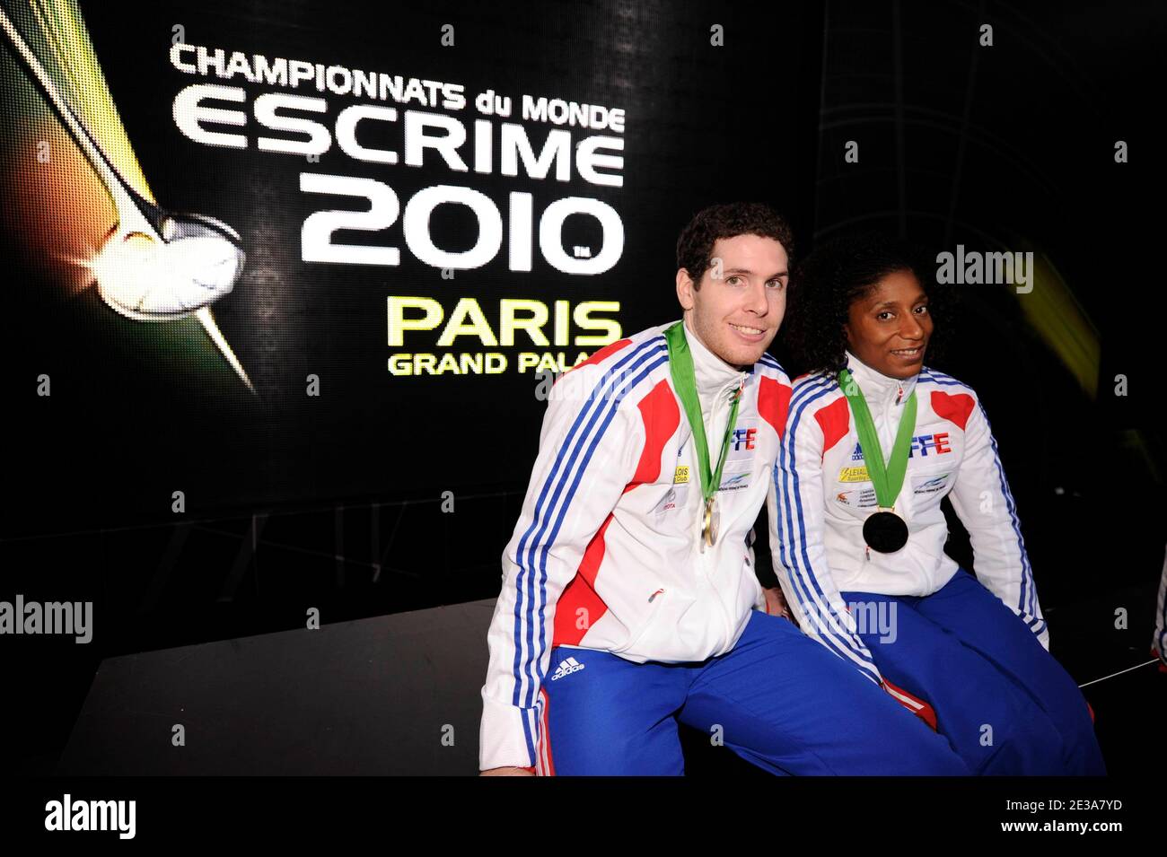 France's Gauthier Grumier and Maureen Nisima at the Fencing World ...
