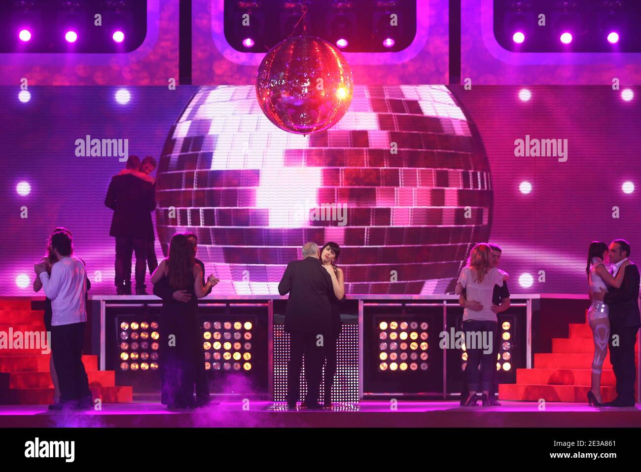 EXCLUSIVE - Francois Berleand and Nolwenn Leroy appearing on the TV ...