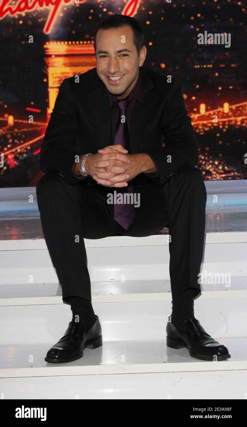 EXCLUSIVE. Michael Moreno poses backstage during French TV show Champs ...