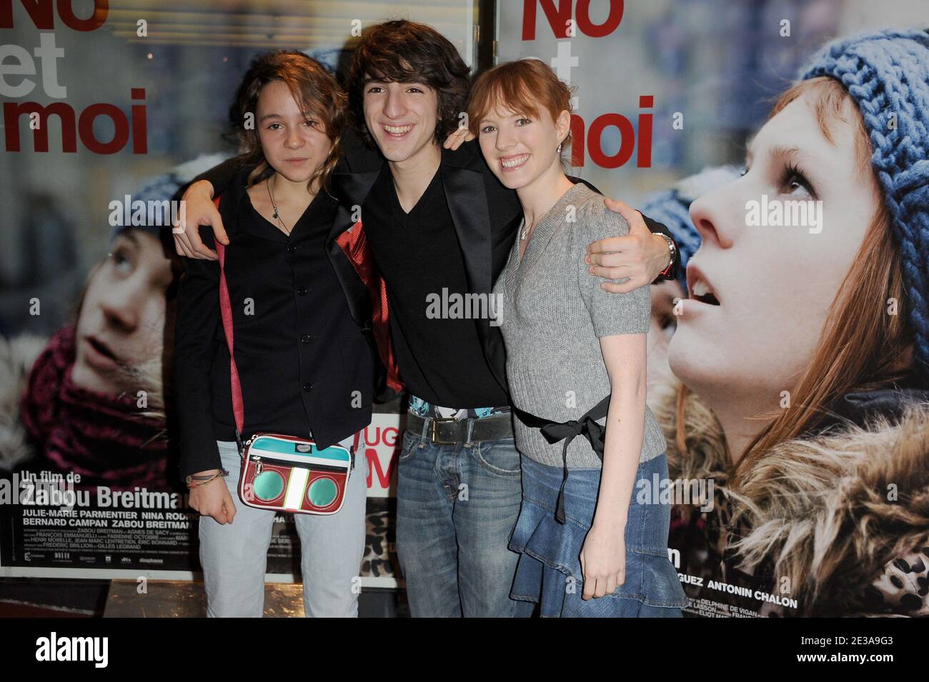 Nina Rodriguez, Antonin Chalon and Julie-Marie Parmentier attending the premiere of 'No et Moi ...
