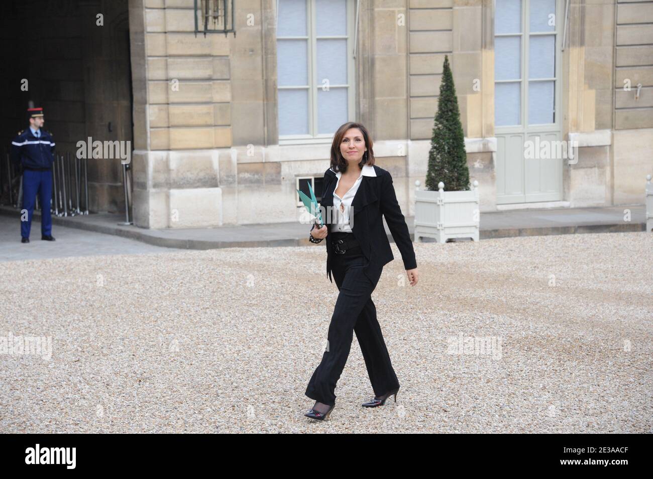 French Junior Minister for Health Nora Berra attending the first the ...