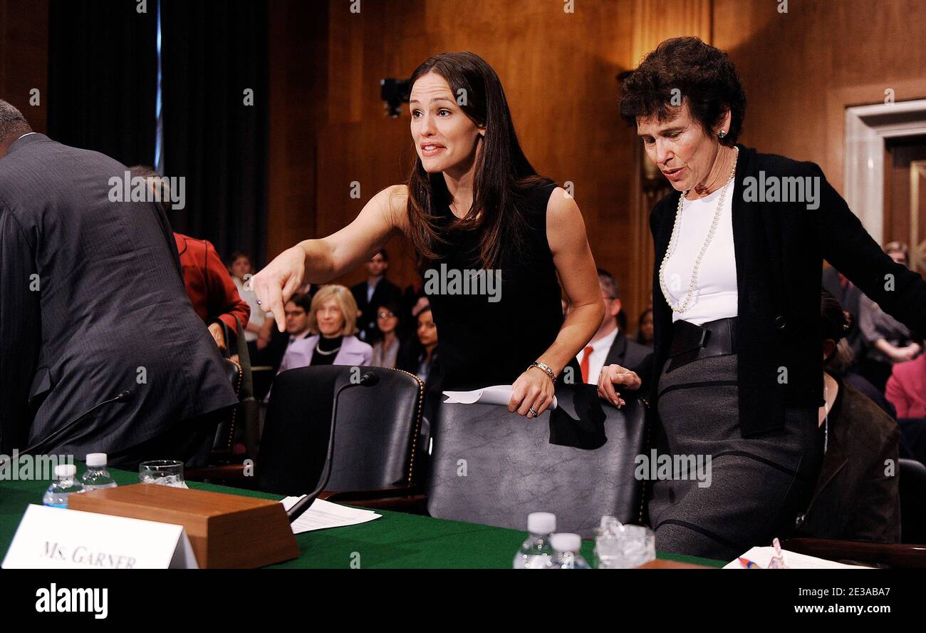 Jennifer Garner addresses the Senate Health, Education, Labor and ...