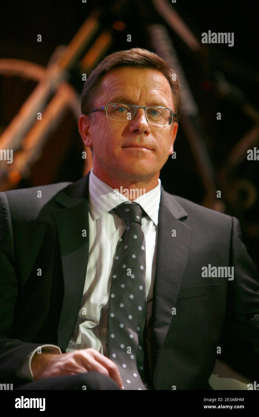 Oxylane CEO Yves Claude during inauguration ceremony of Domyos ...