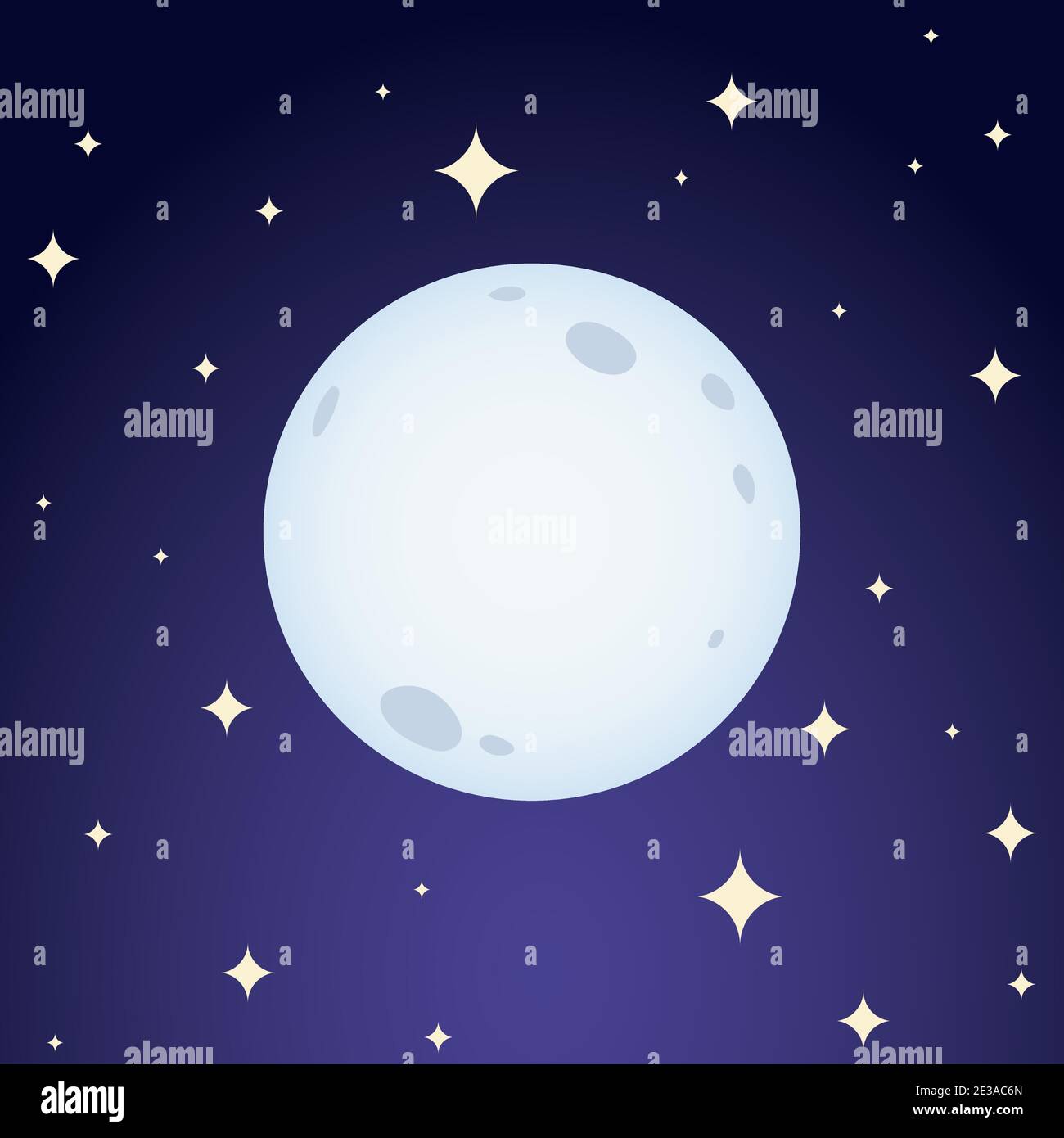 space moon and stars cosmos galaxy solar system cartoon vector ...