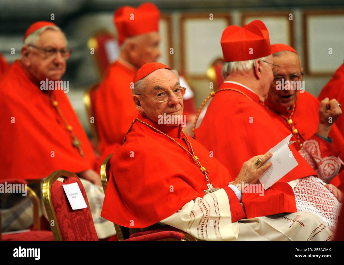 French cardinal Paul Poupard assists at a consistory ceremony in Saint ...
