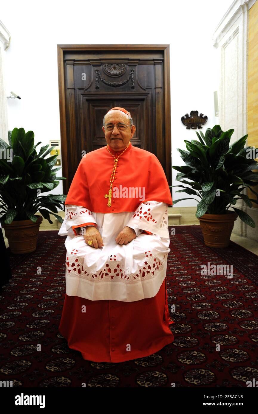 New cardinal Raul Eduardo Vela Chiriboga (Quito) poses after the ...