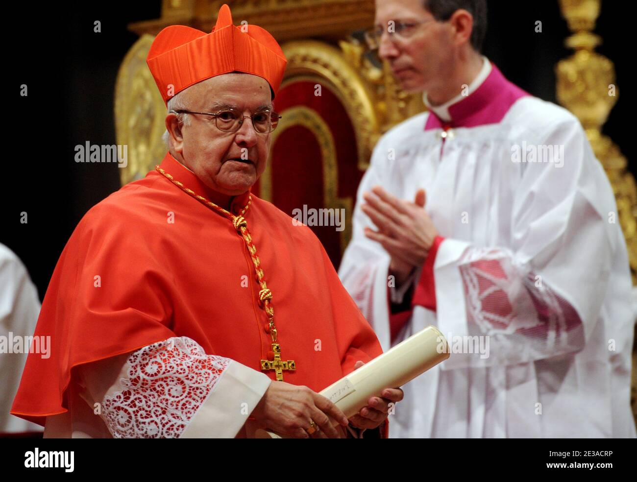 New cardinal Jose Manuel Estepa Llaurens (Spain) receives the biretta ...
