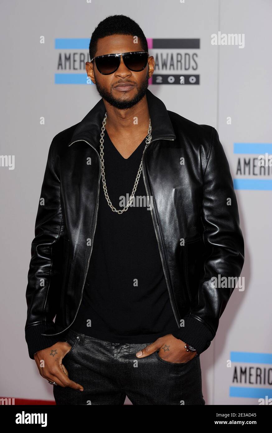 Usher attends the 2010 American Music Awards at the Nokia Theatre in ...