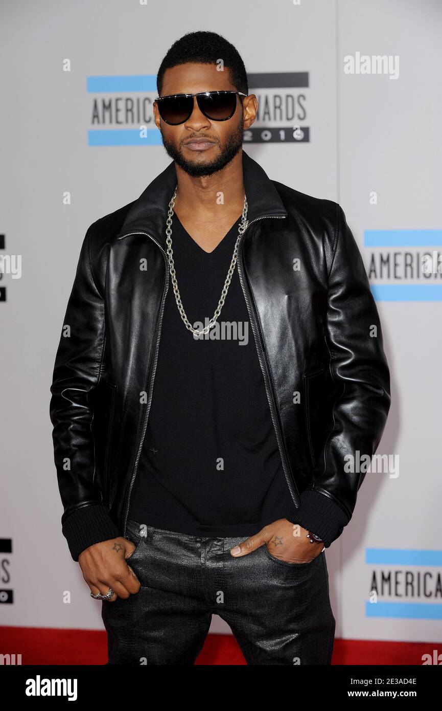 Usher attends the 2010 American Music Awards at the Nokia Theatre in ...