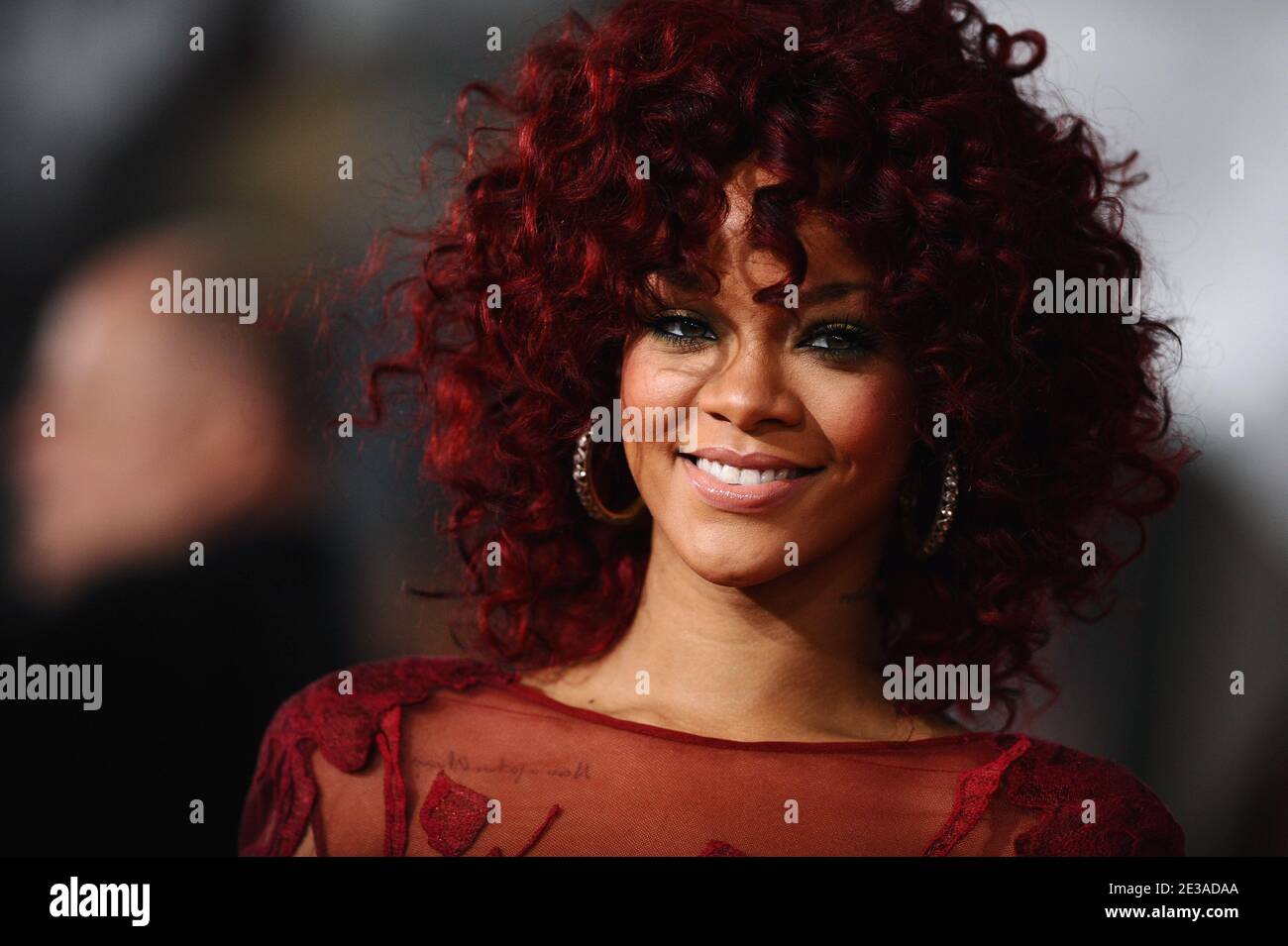 Rihanna arriving for the 2010 American Music Awards held at the Nokia ...