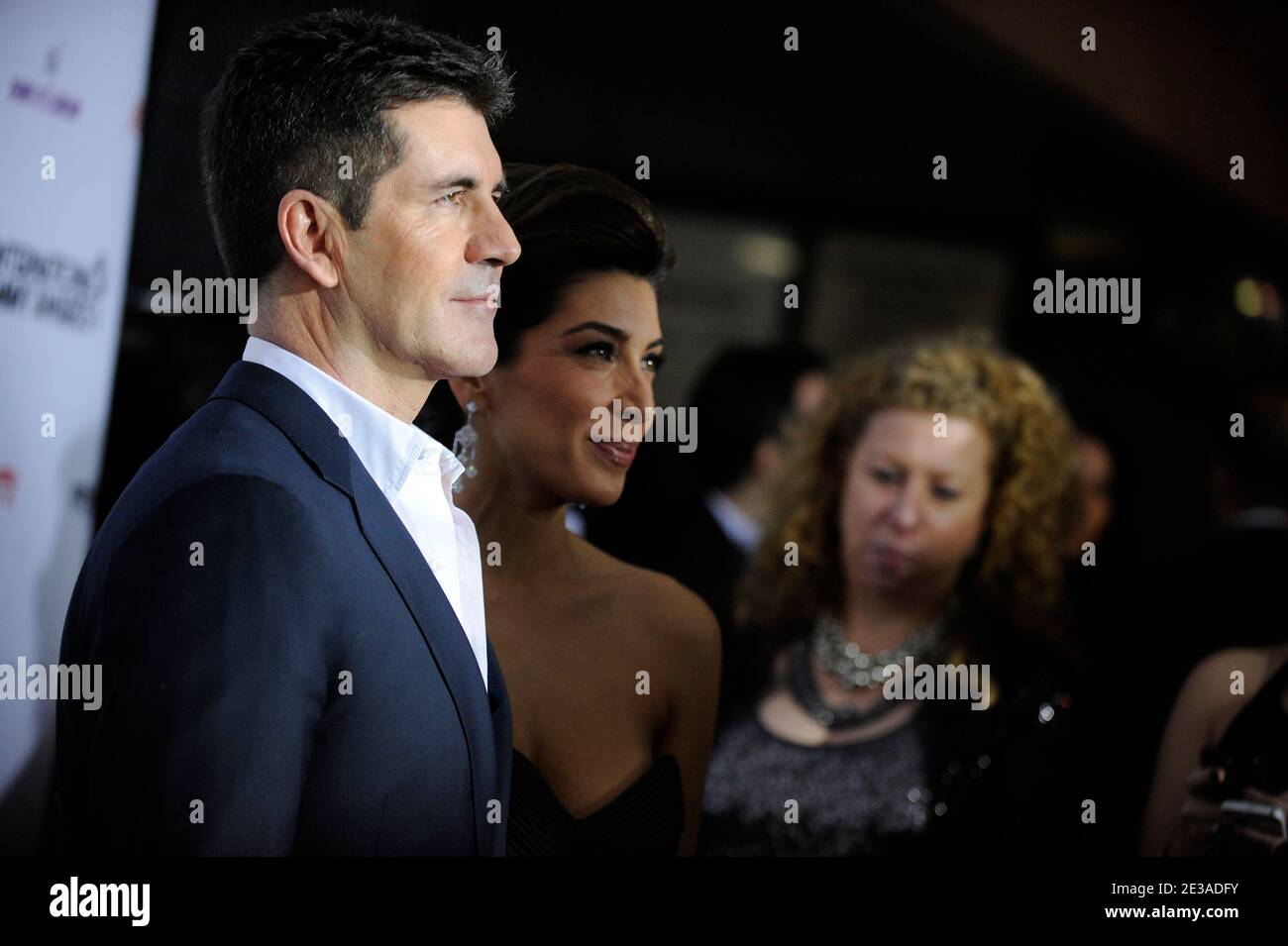 British television producer Simon Cowell and fiancee Mezhgan Hussainy ...