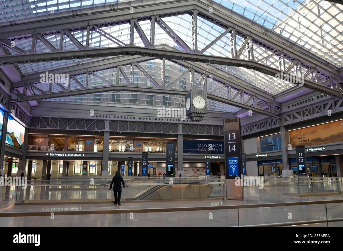 New York, United States. 17th Jan, 2021. The new Moynihan Train Hall in ...