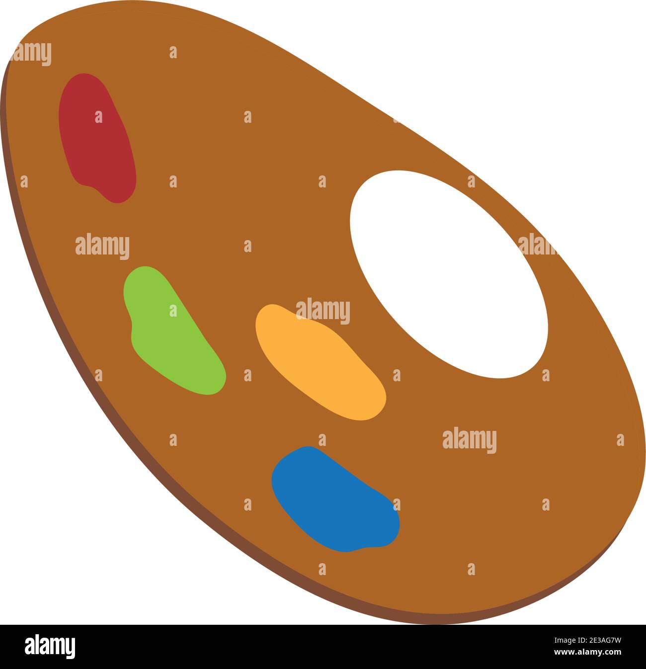 paint class art palette color watercolor design cartoon vector ...