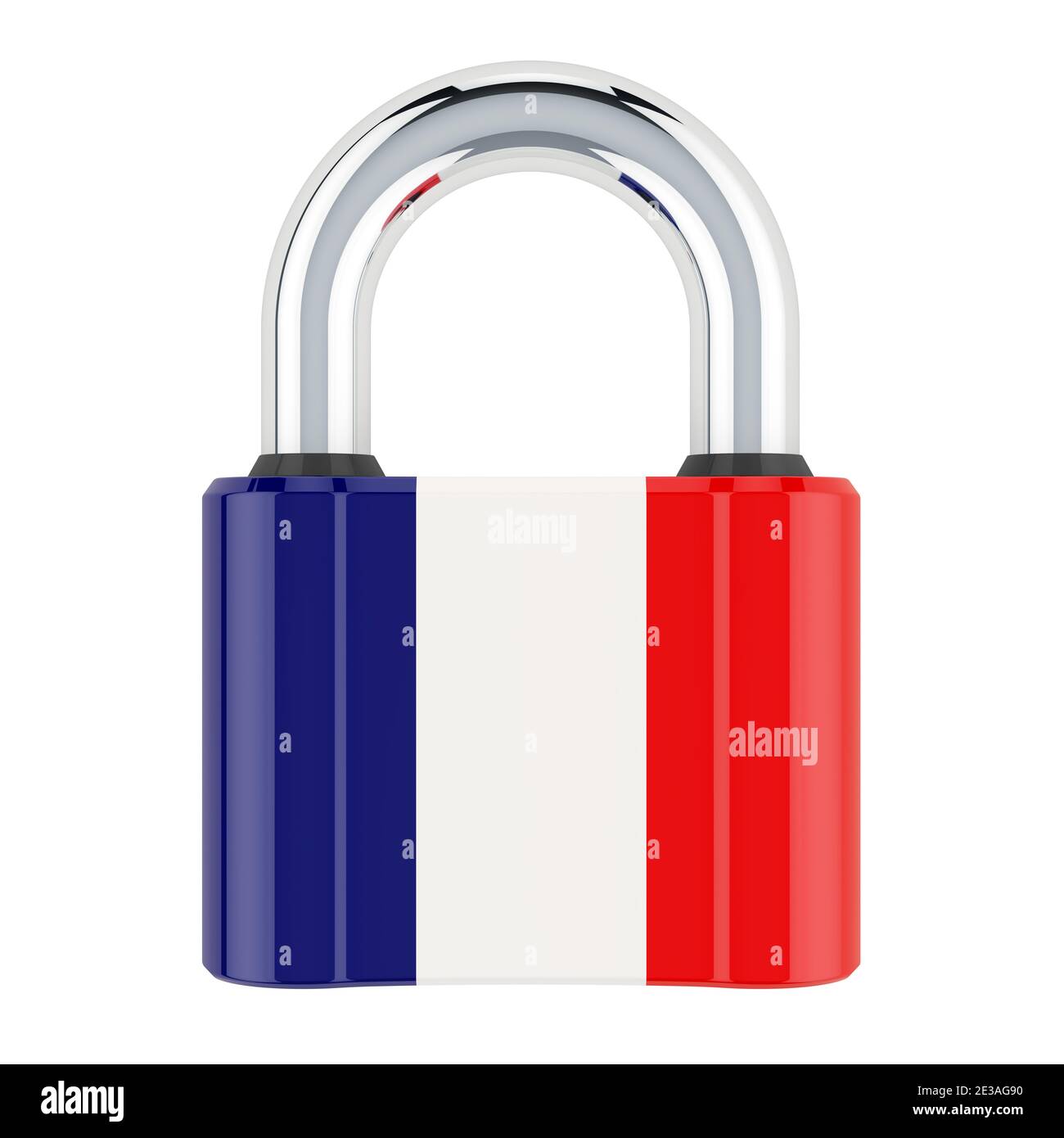 Padlock french flag 3d hi-res stock photography and images - Alamy