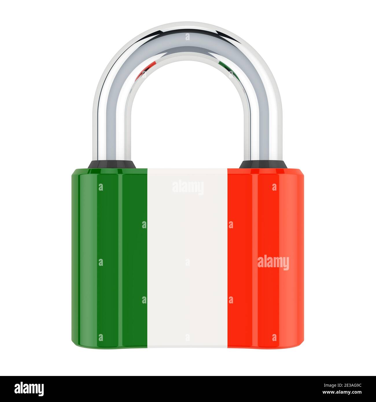 Padlock with Irish flag, 3D rendering isolated on white background ...