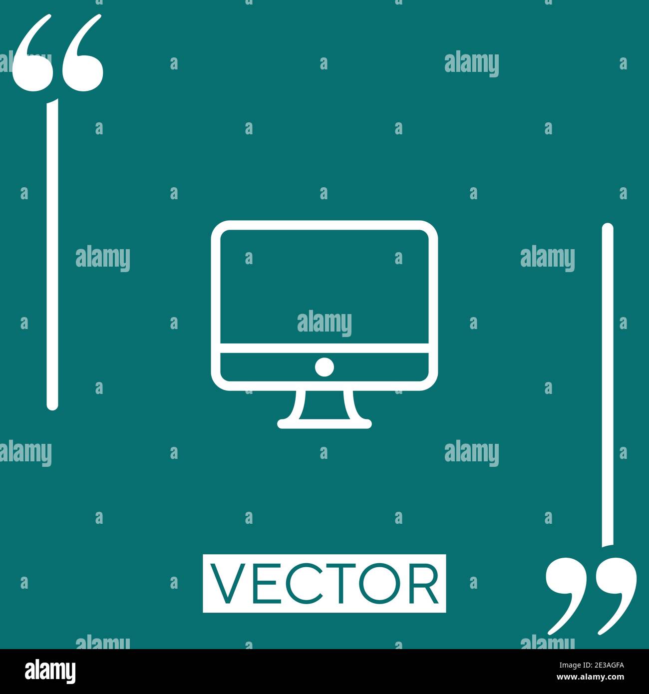 imac vector icon Linear icon. Editable stroke line Stock Vector Image ...