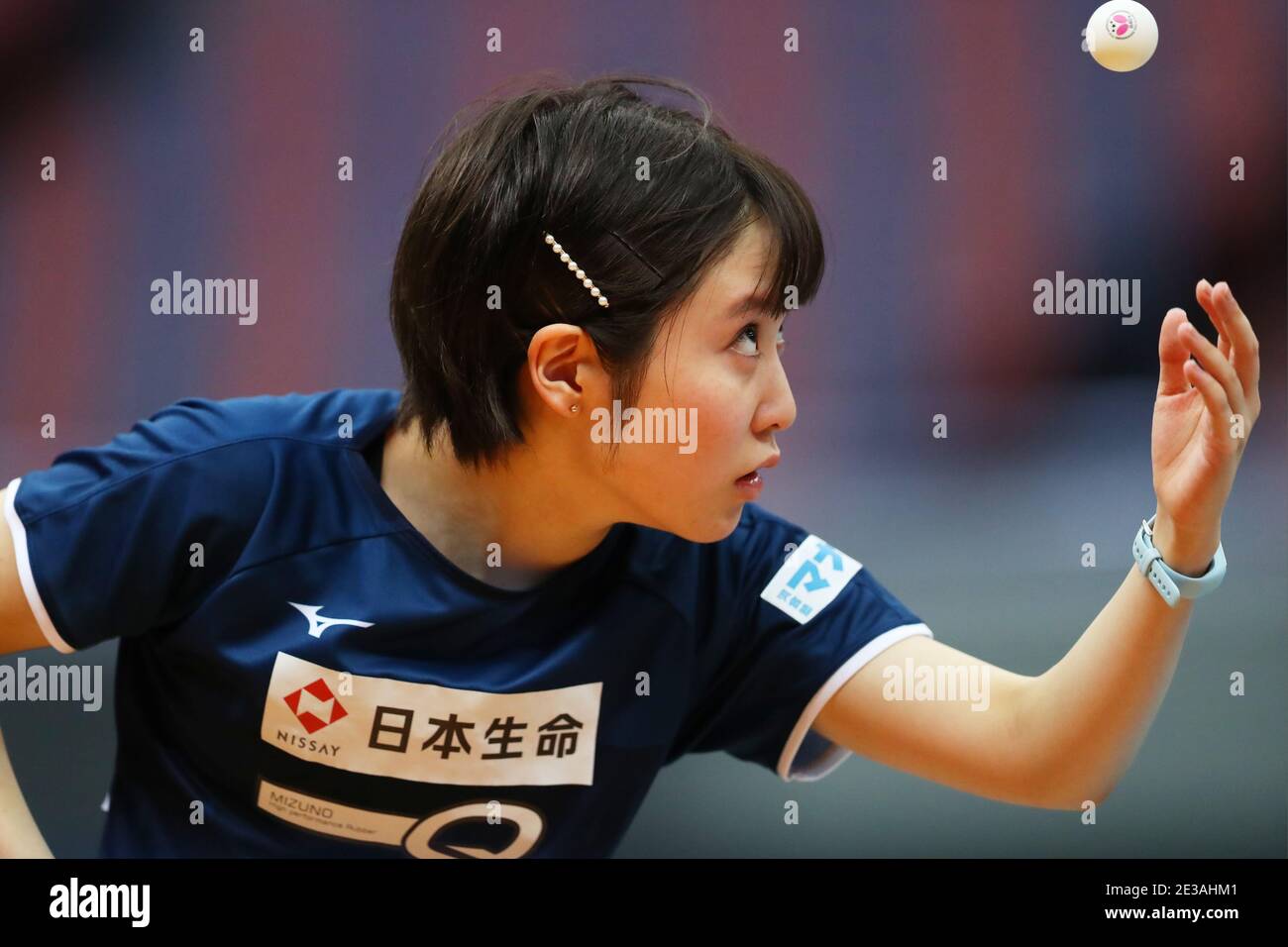 Osaka, Japan. 15th Jan, 2021. Miu Hirano Table Tennis : All Japan Table ...