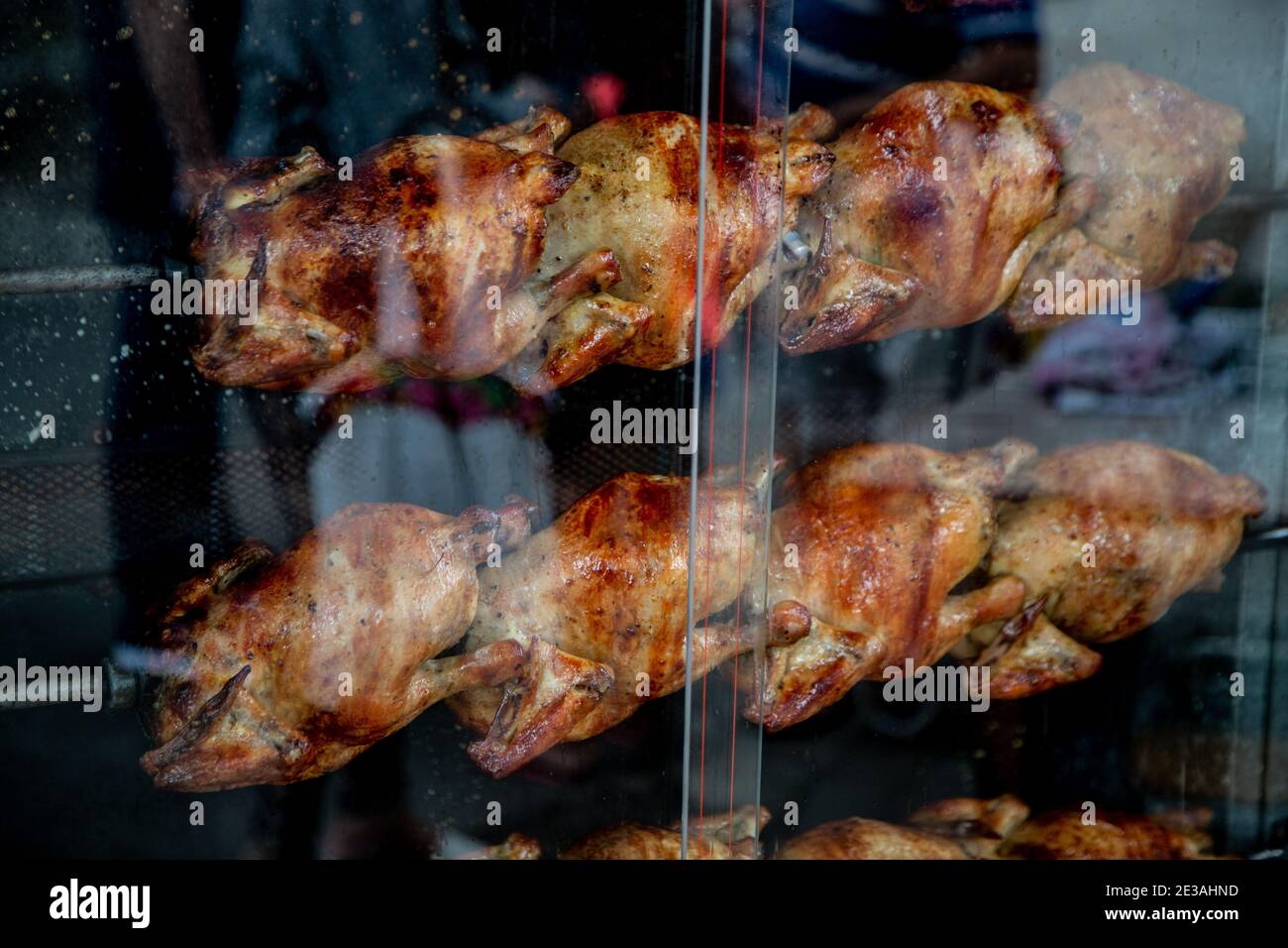 Chickens on the spit hi-res stock photography and images - Alamy