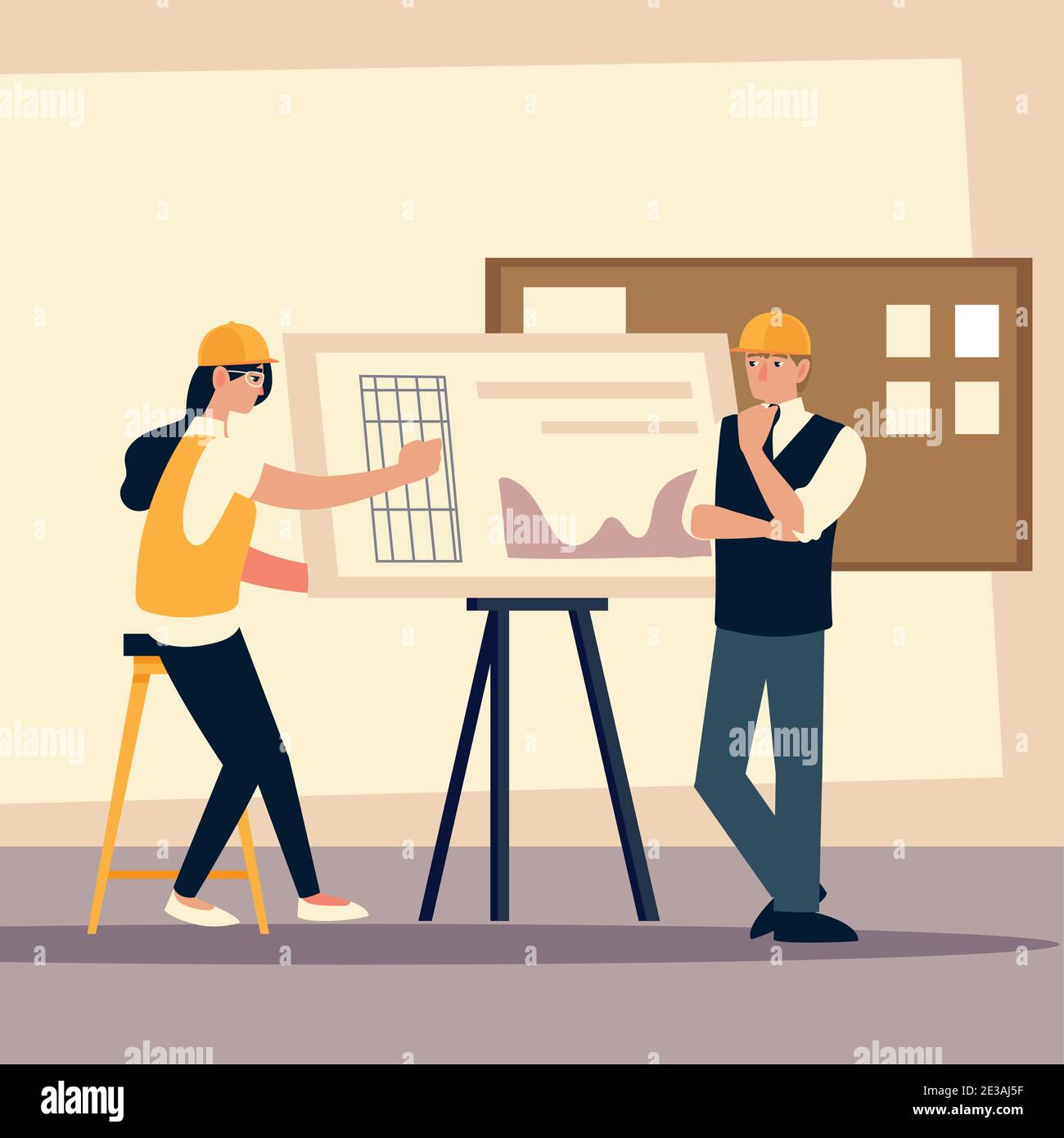 builders and architects, female and male architects team meeting ... builders and architects, female and male architects team meeting ...
