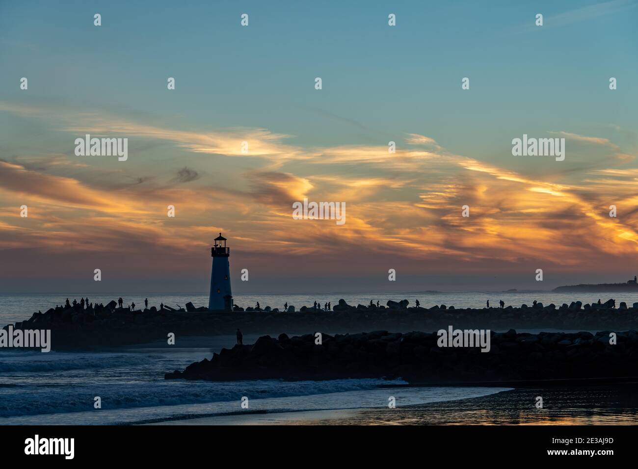 Santa Cruz lighthouse at sunset Stock Photo - Alamy