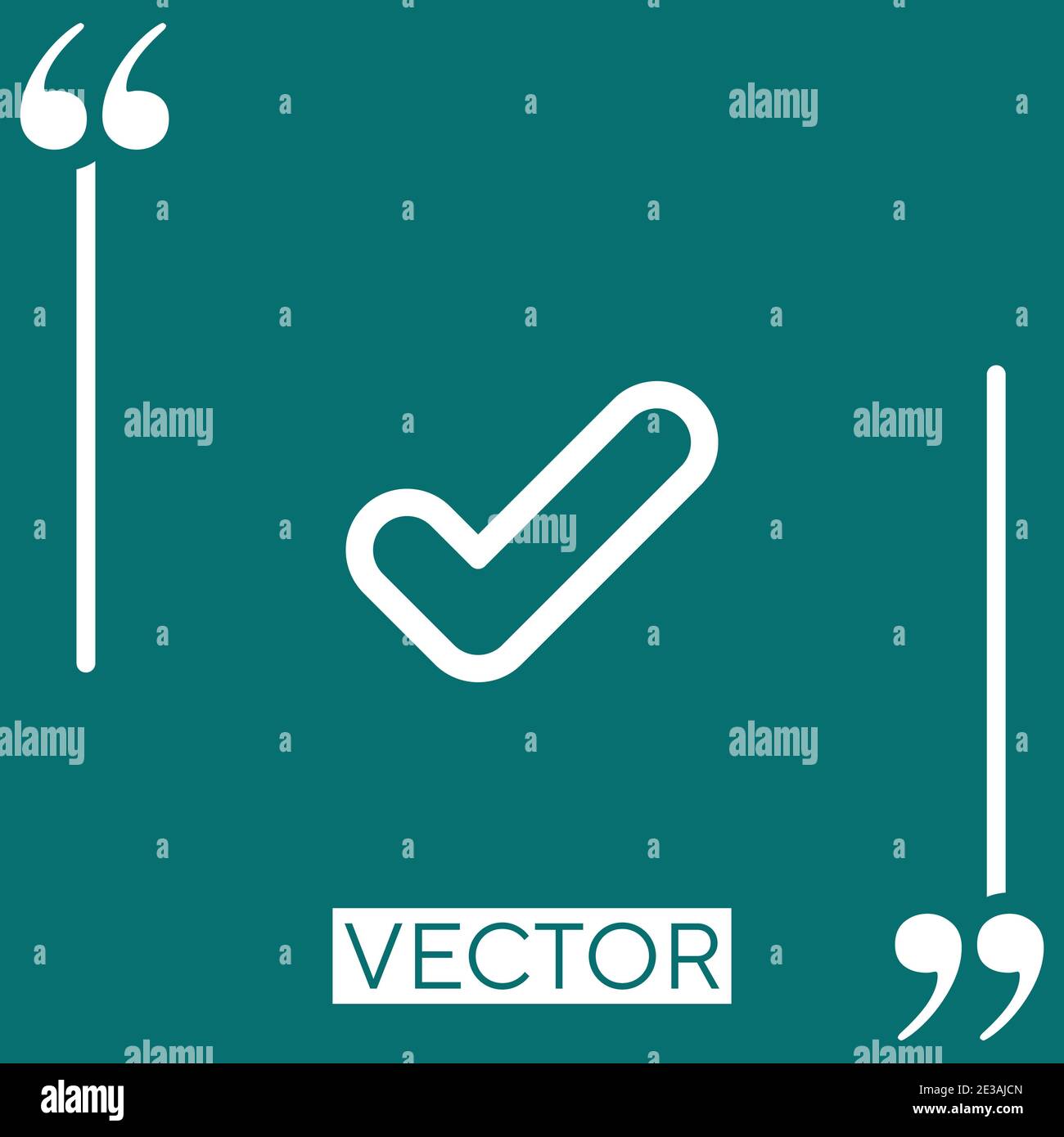 verifying mark outline vector icon Linear icon. Editable stroke line ...