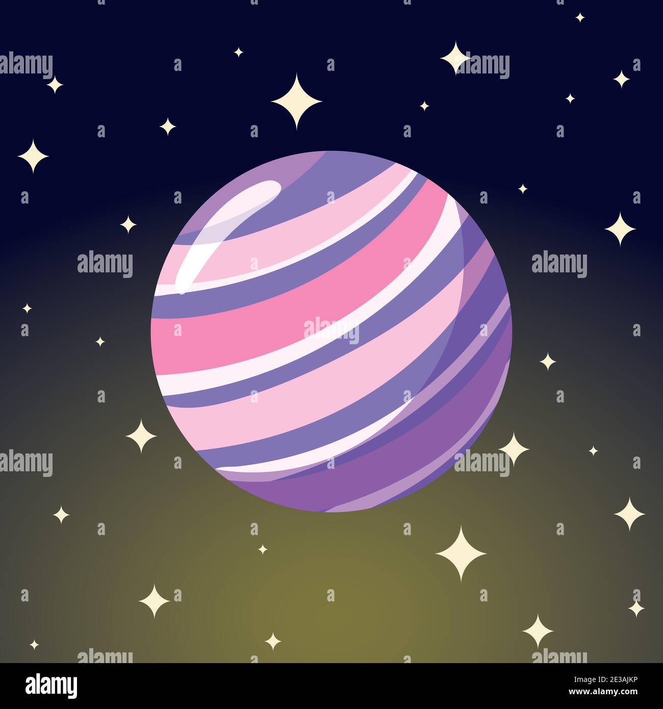 space planet explore galaxy solar system cartoon vector illustration ...