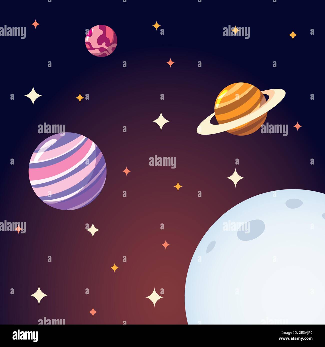 Cartoon Stars In Space Galaxy Beautiful Galaxy In Space CleanPNG