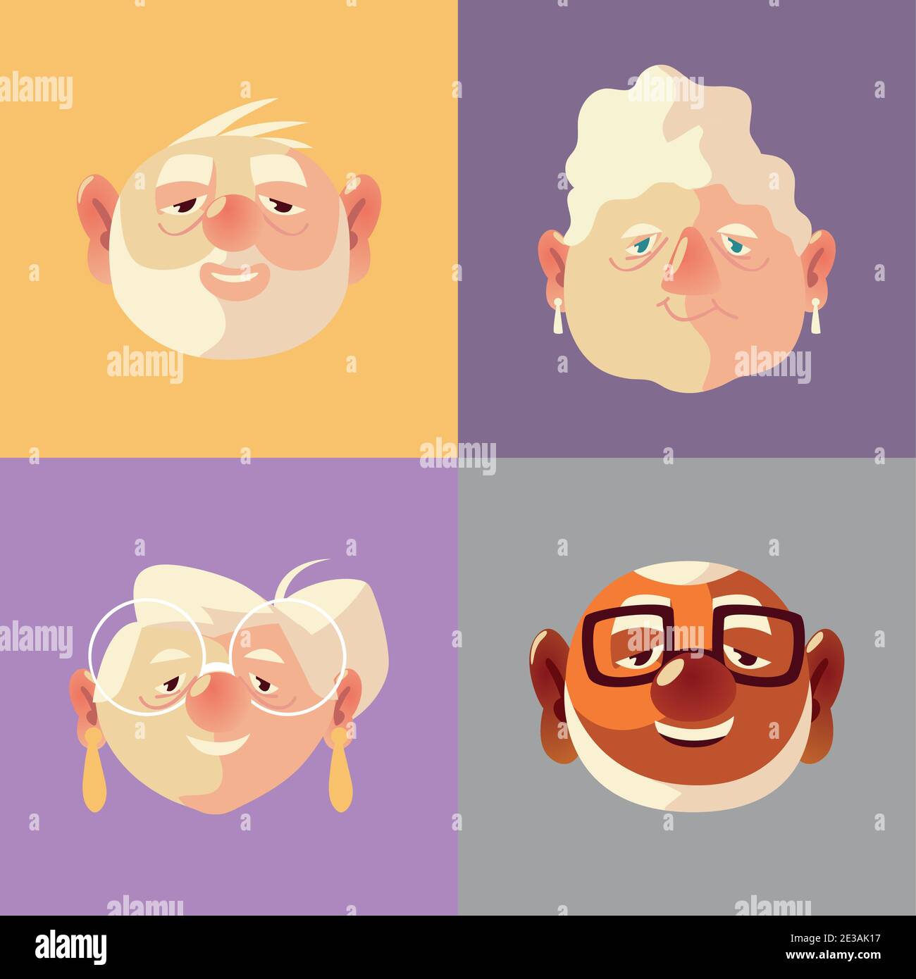 Elderly female faces Stock Vector Images - Alamy