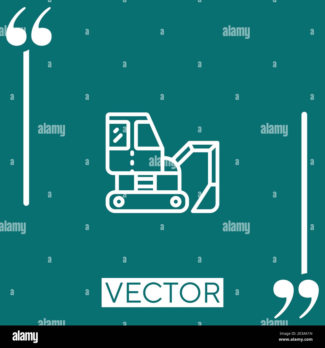 digger vector icon Linear icon. Editable stroke line Stock Vector Image ...