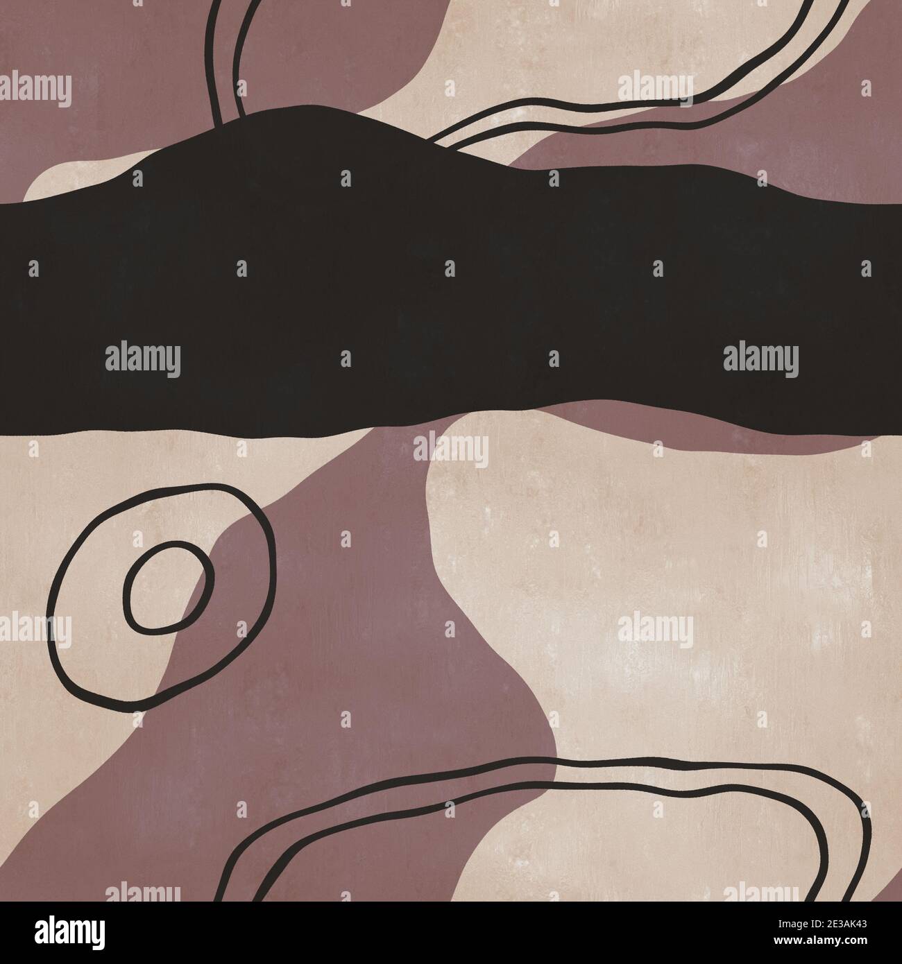 Seamless organic rounded curvy shapes naive design Stock Photo - Alamy