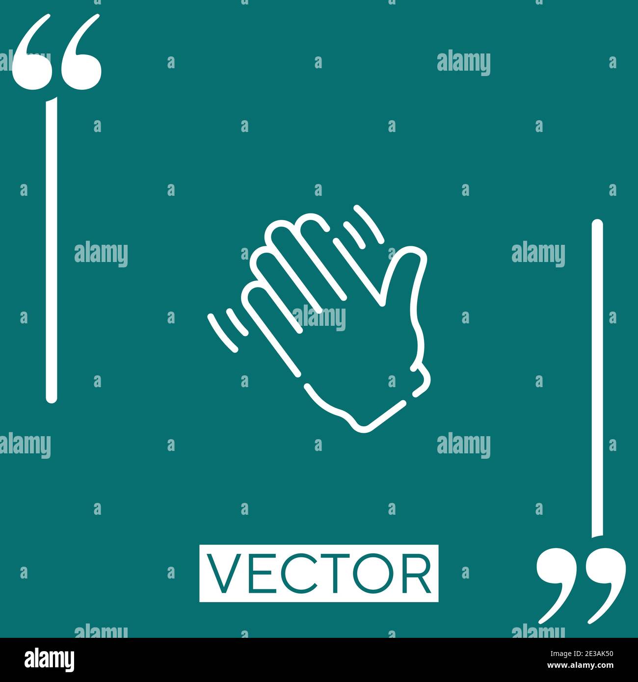 waving hand vector icon Linear icon. Editable stroke line Stock Vector ...