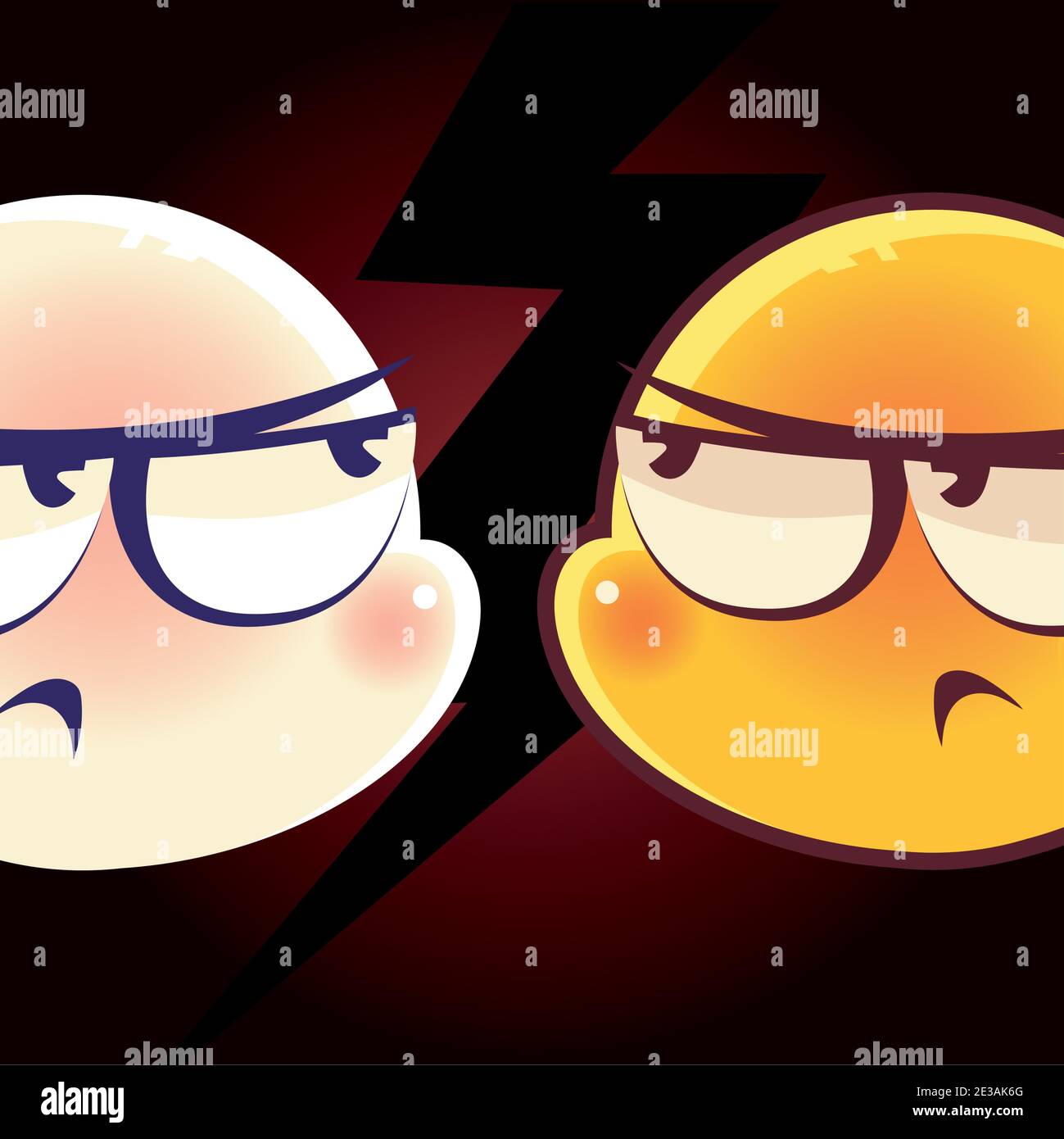 funny emoji, emoticon faces confused and angry expression social media ...