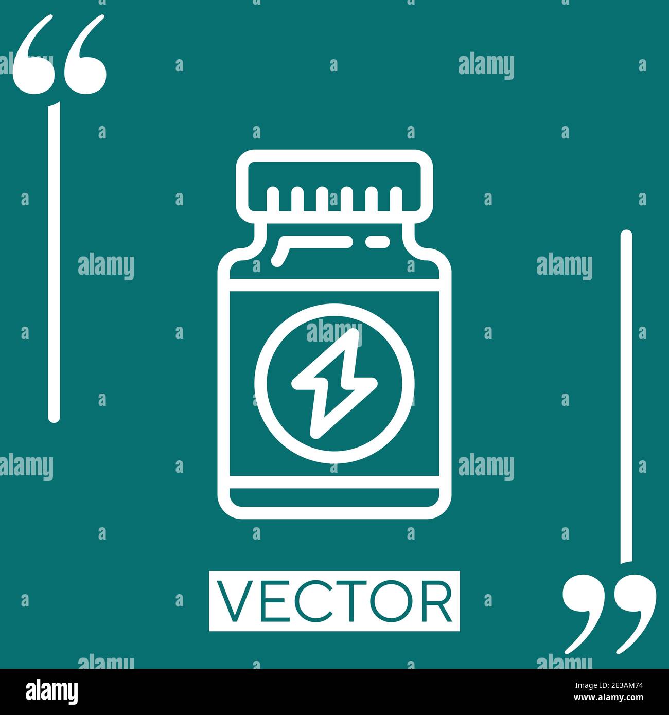 protein powder Linear icon. Editable stroke line Stock Vector Image ...