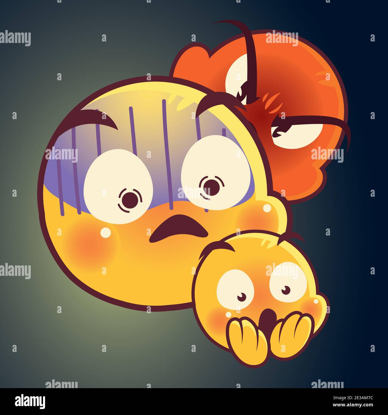 emoji faces expression funny smile happy angry mood sad set vector ...
