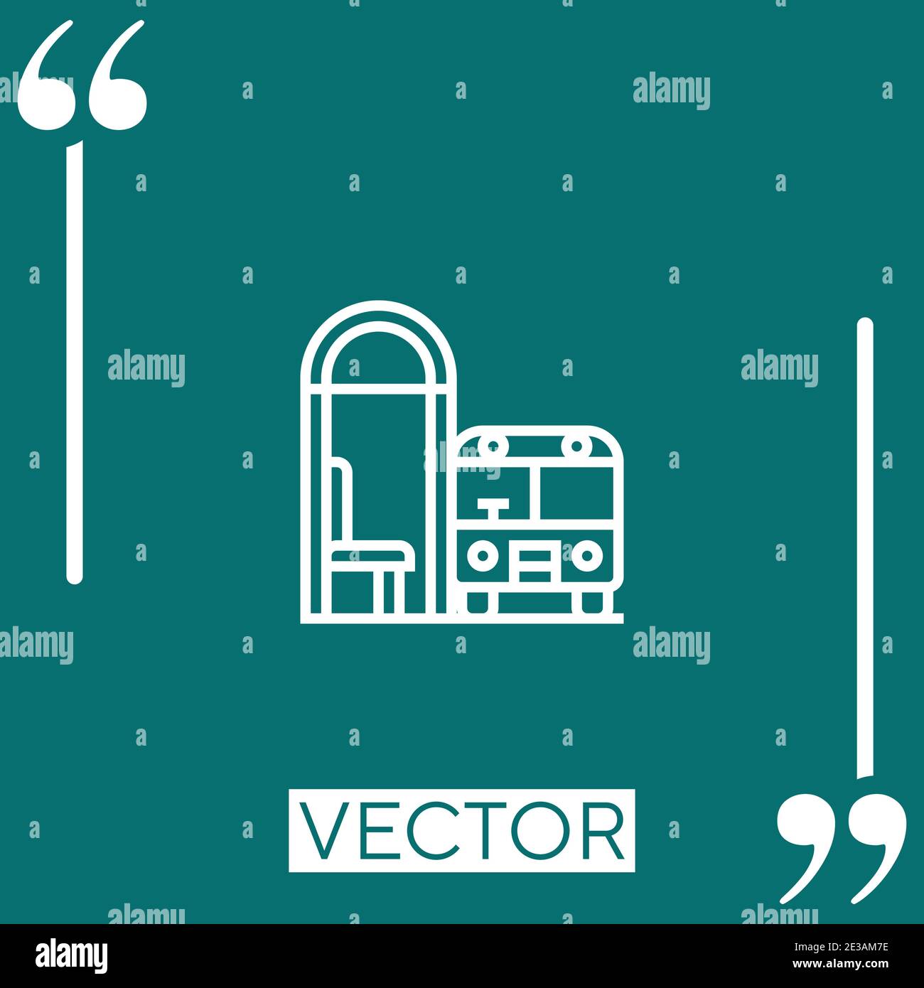 bus stop vector icon Linear icon. Editable stroke line Stock Vector ...