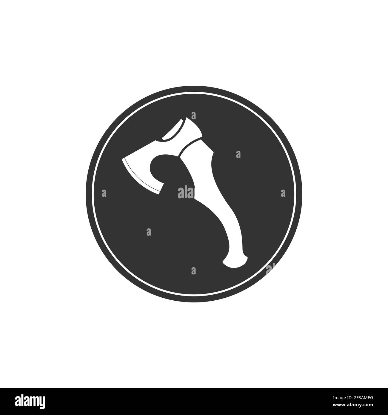 Icon of the axe tool. Logger and construction work Stock Vector Image ...